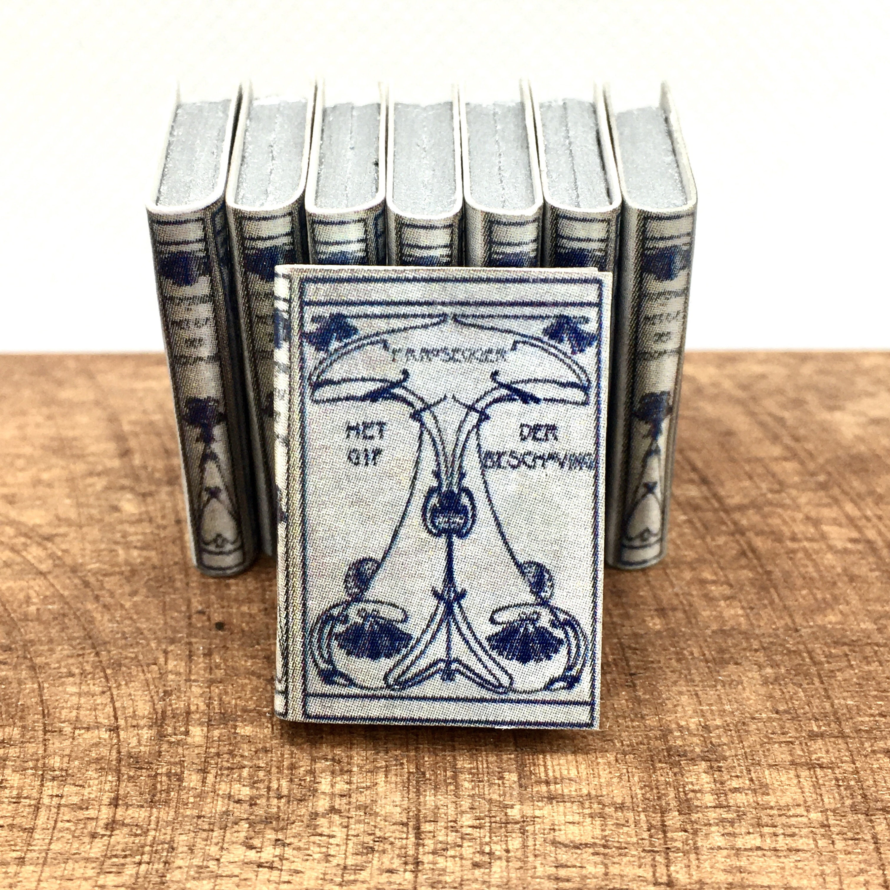 1:12 scale Antique Miniature Book Dollhouse Library | Etsy