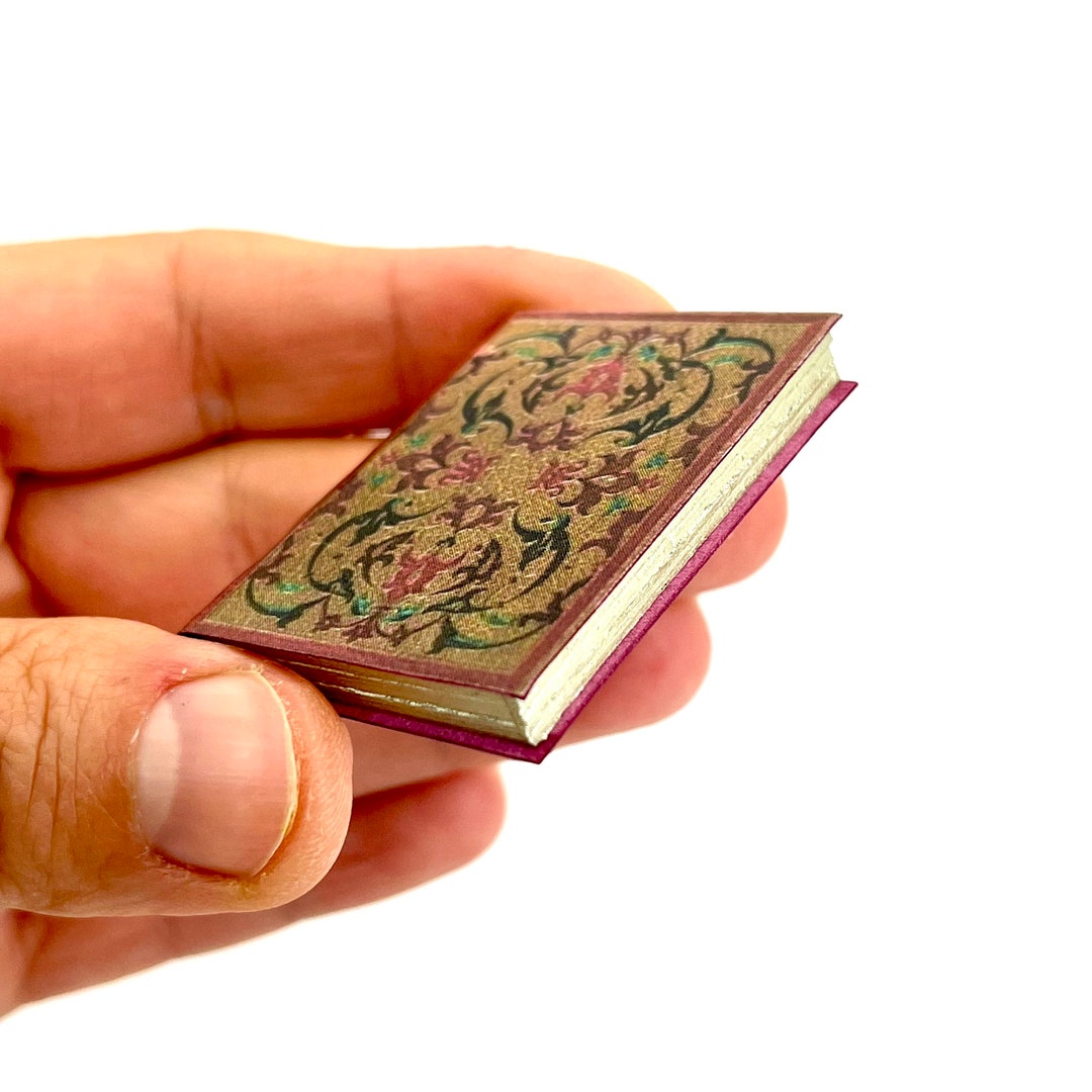 1:6 Scale Antique Miniature Book, Dollhouse Book, Dollhouse Library ...