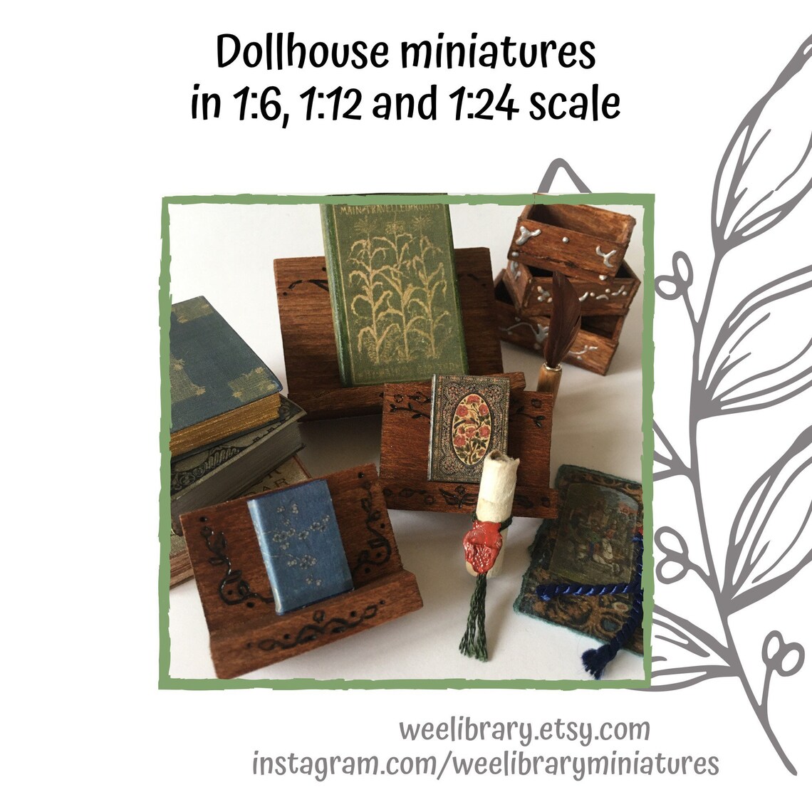 1:12 Scale Miniature Dragon Bookshelf With optional 7 | Etsy
