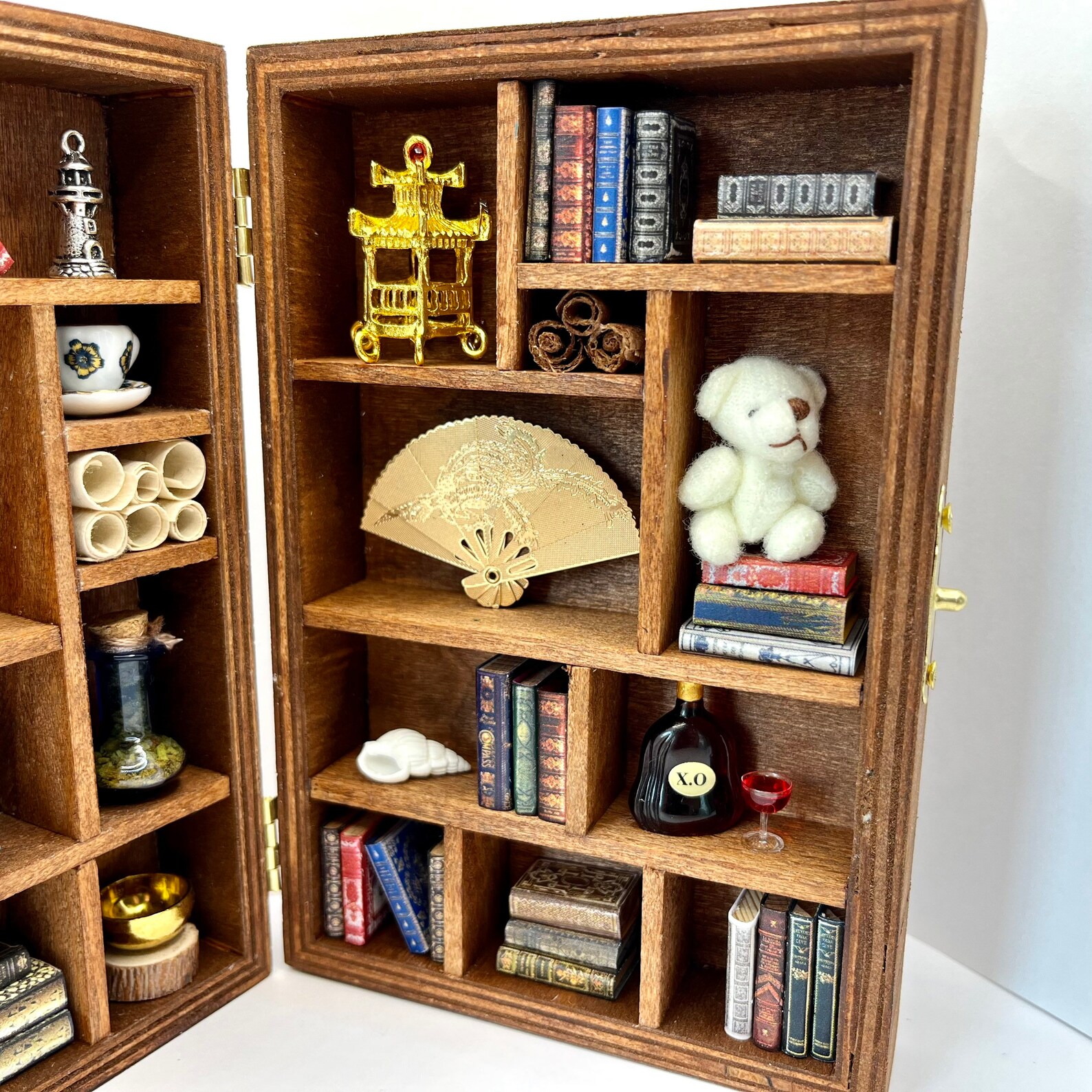 Decorative 1:12 Scale Miniature Library Precious Miniature - Etsy