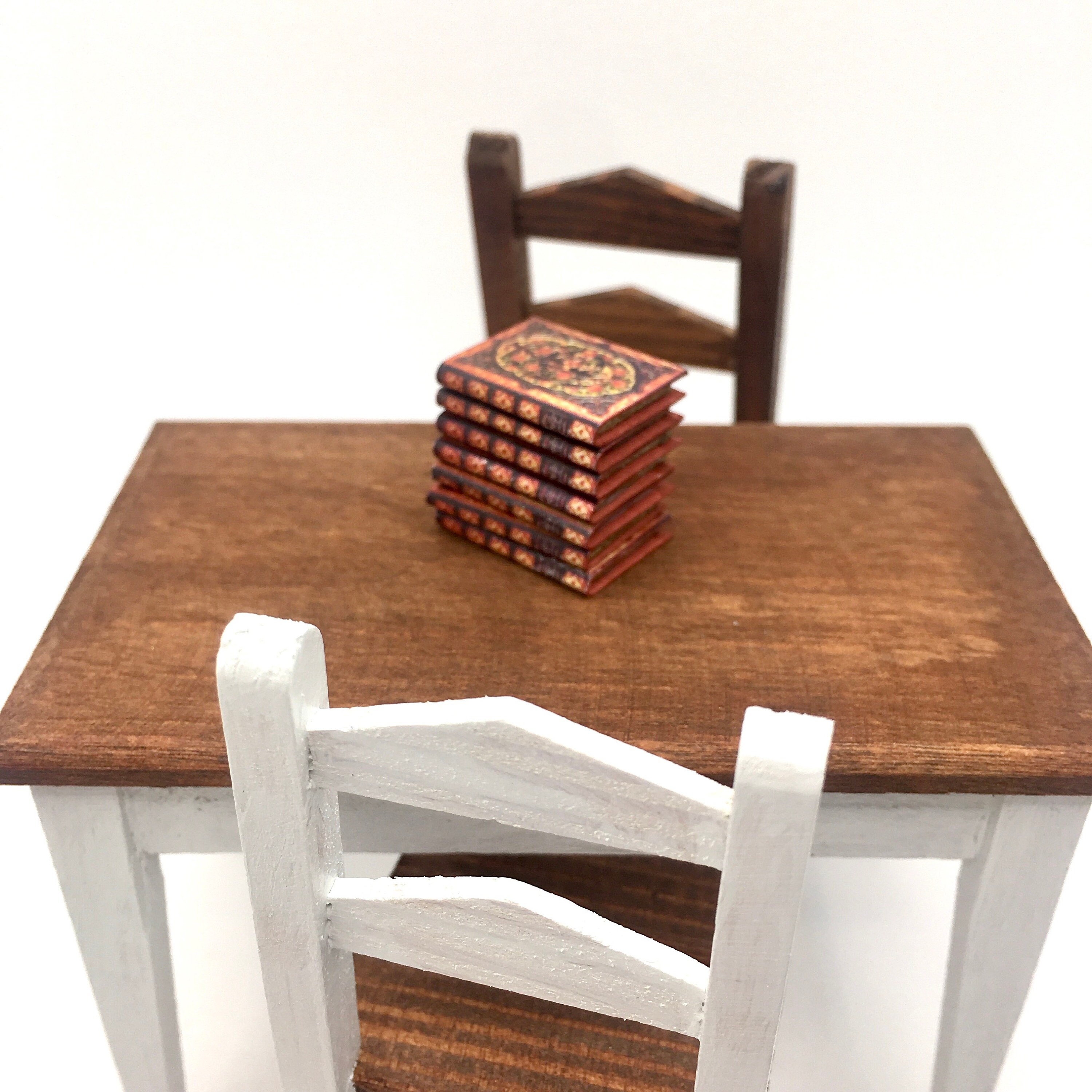 1:12 Scale 7 Volume Dollhouse Encyclopedia Miniature Library | Etsy