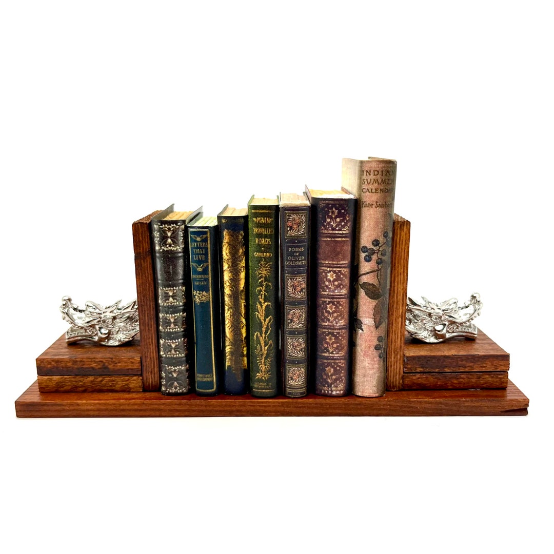 1:6 Scale Miniature Dragon Bookshelf With (optional) 7 Miniature Books ...