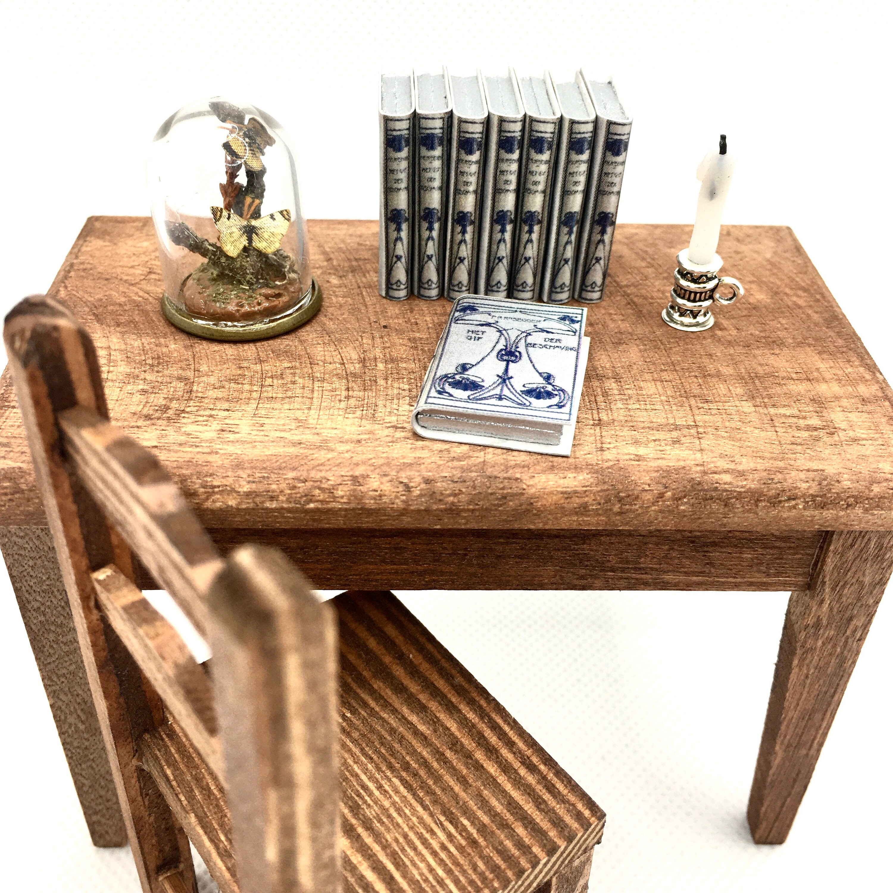 1:12 scale Antique Miniature Book Dollhouse Library | Etsy