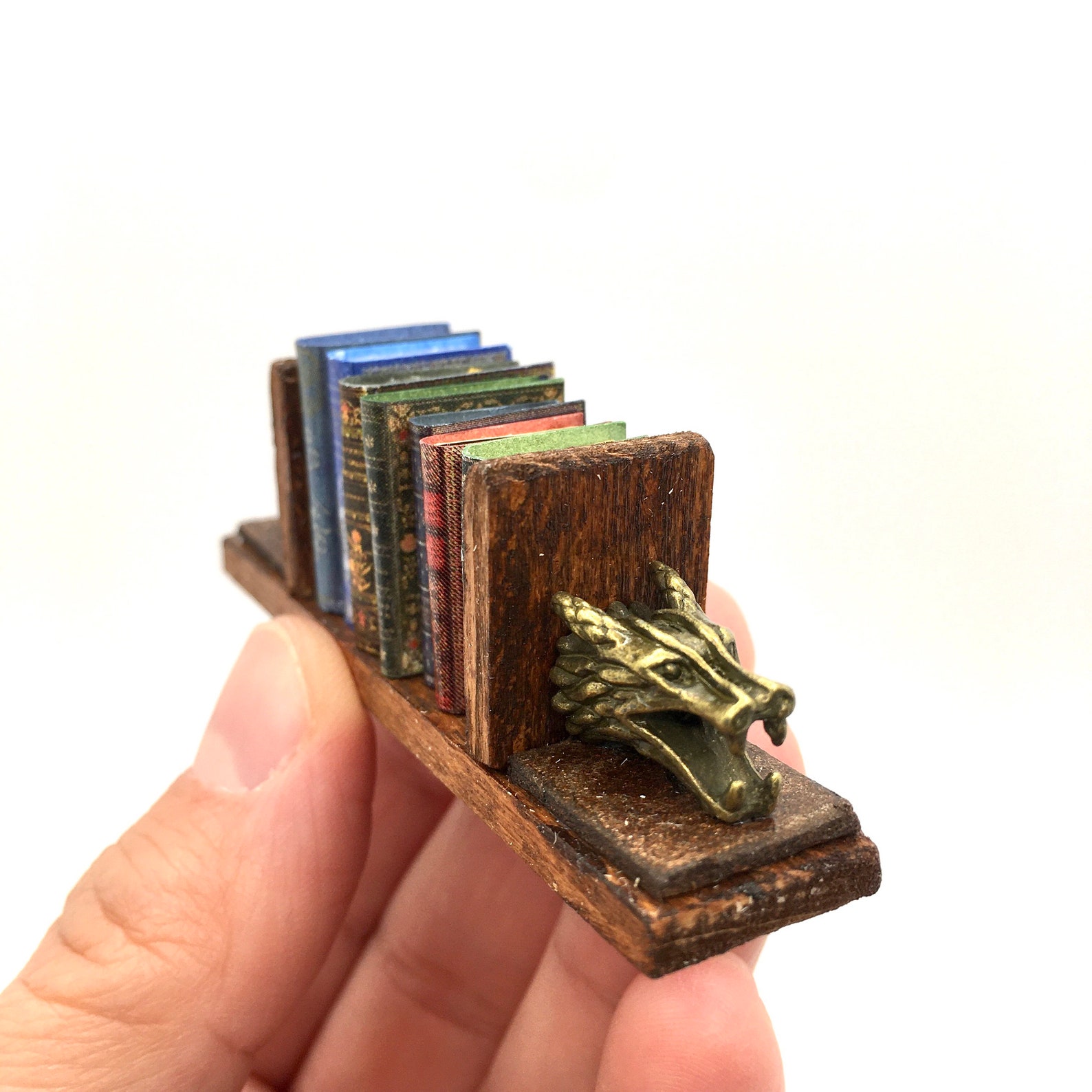 1:12 Scale Miniature Dragon Bookshelf With optional 7 - Etsy