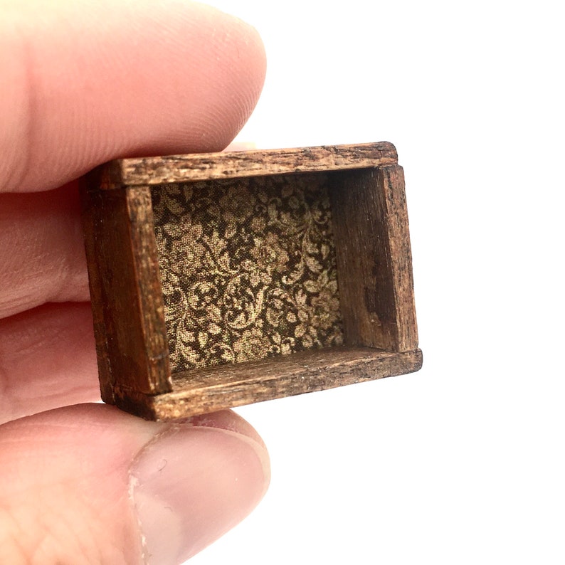 1:24 Scale Mini Book Box With Miniature Books, Bird Nest and Scroll ...