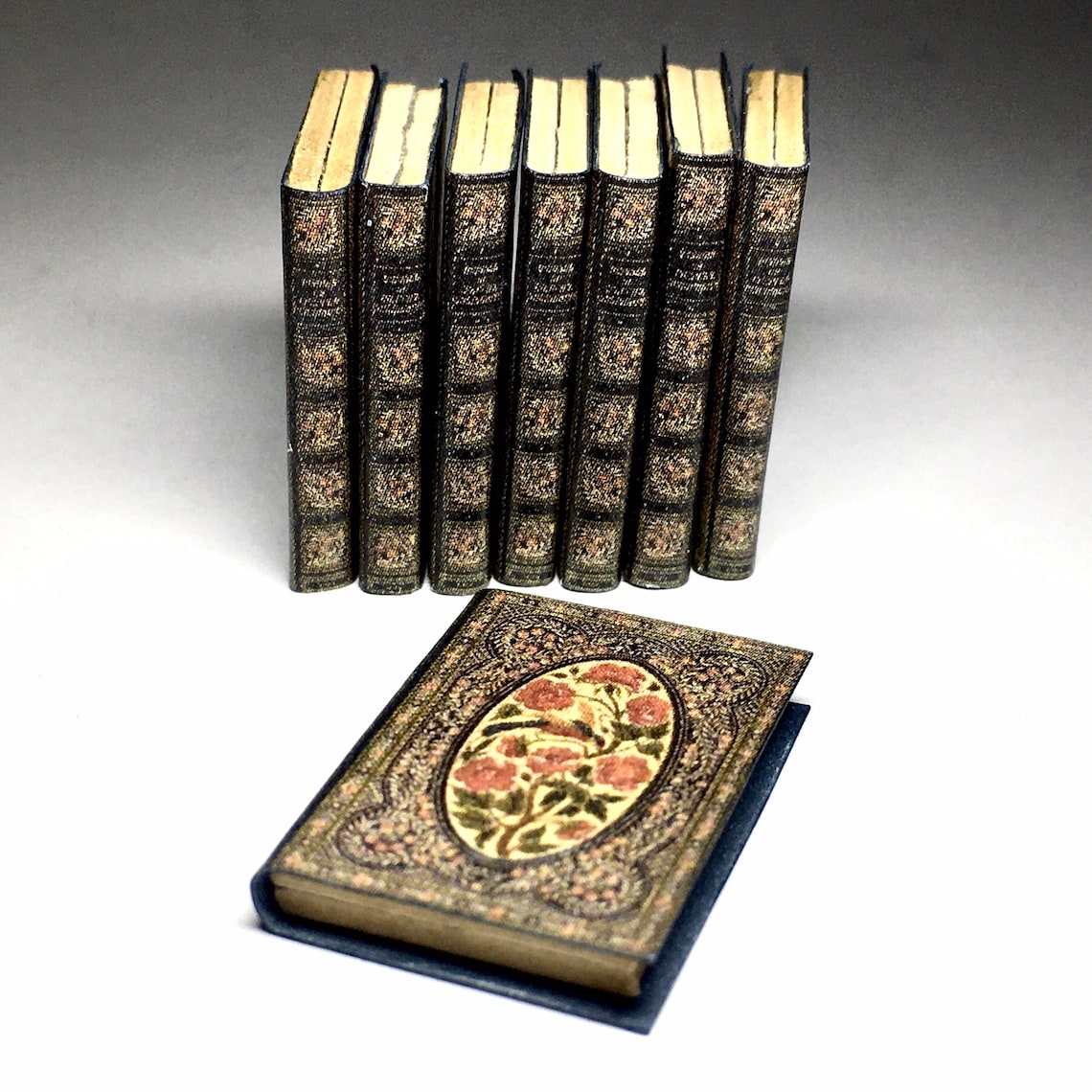 1:12 scale Antique Dollhouse Miniature Book Dollhouse Library | Etsy