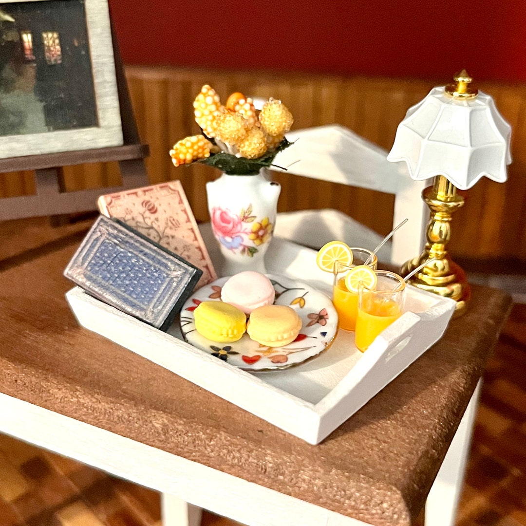 1:12 scale early morning miniature breakfast set, miniature accessories ...