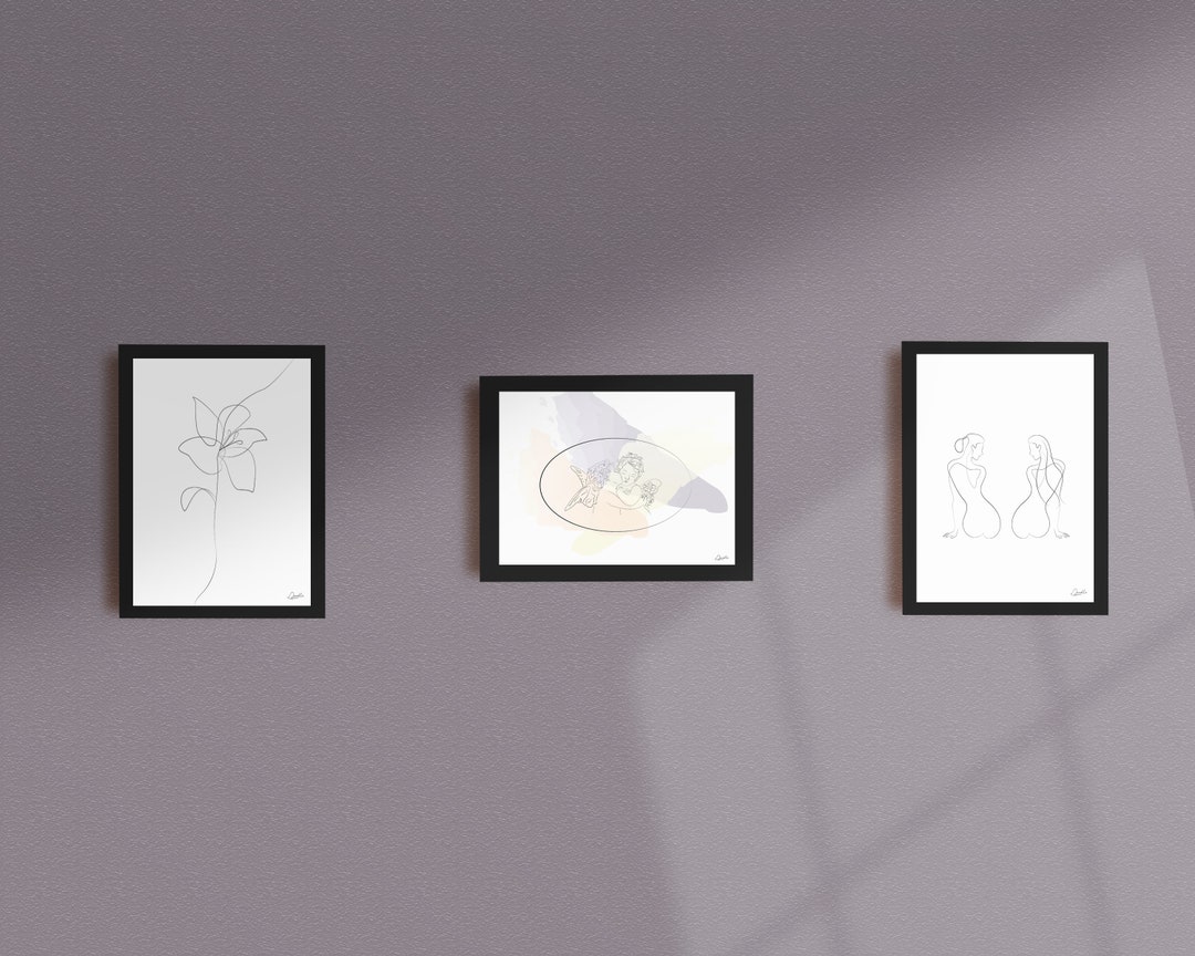 Line Art - Set of 3 Prints - Etsy