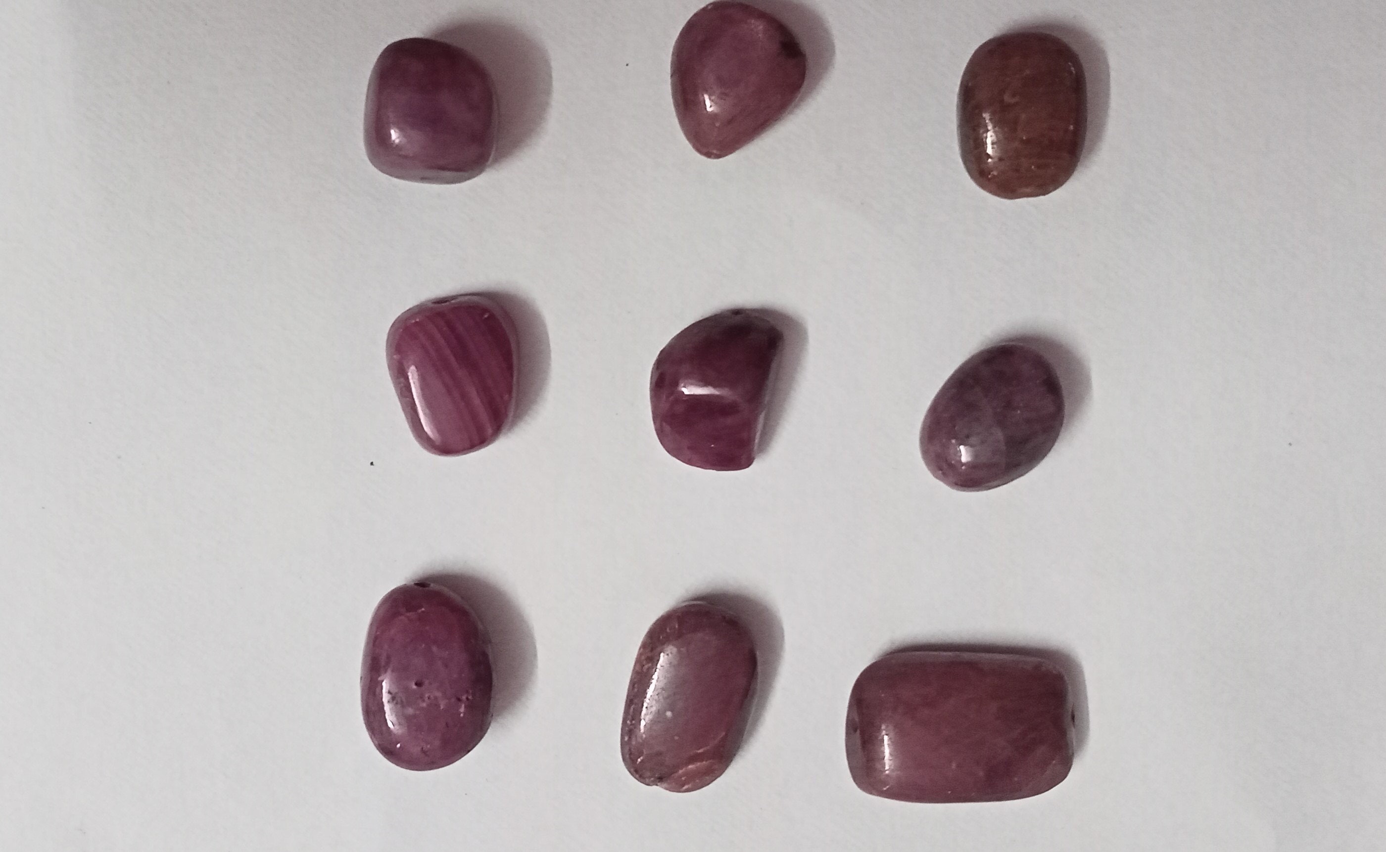 4 Pieces Natural Ruby ~ruby Tumble Stone ~plain Smooth Stone ~center ...