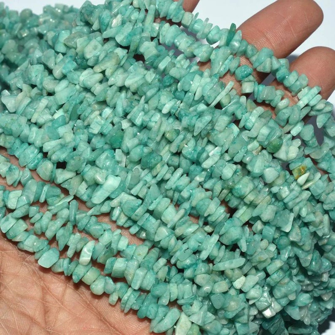 Natural Blue Amazonite Uncut Chip Beads,34 Inch Full Strand Amazonite ...
