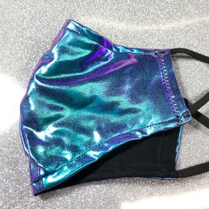 Sparkly Glittery Iridescent Face Masks With Nose Wire for Weddings Fall ...