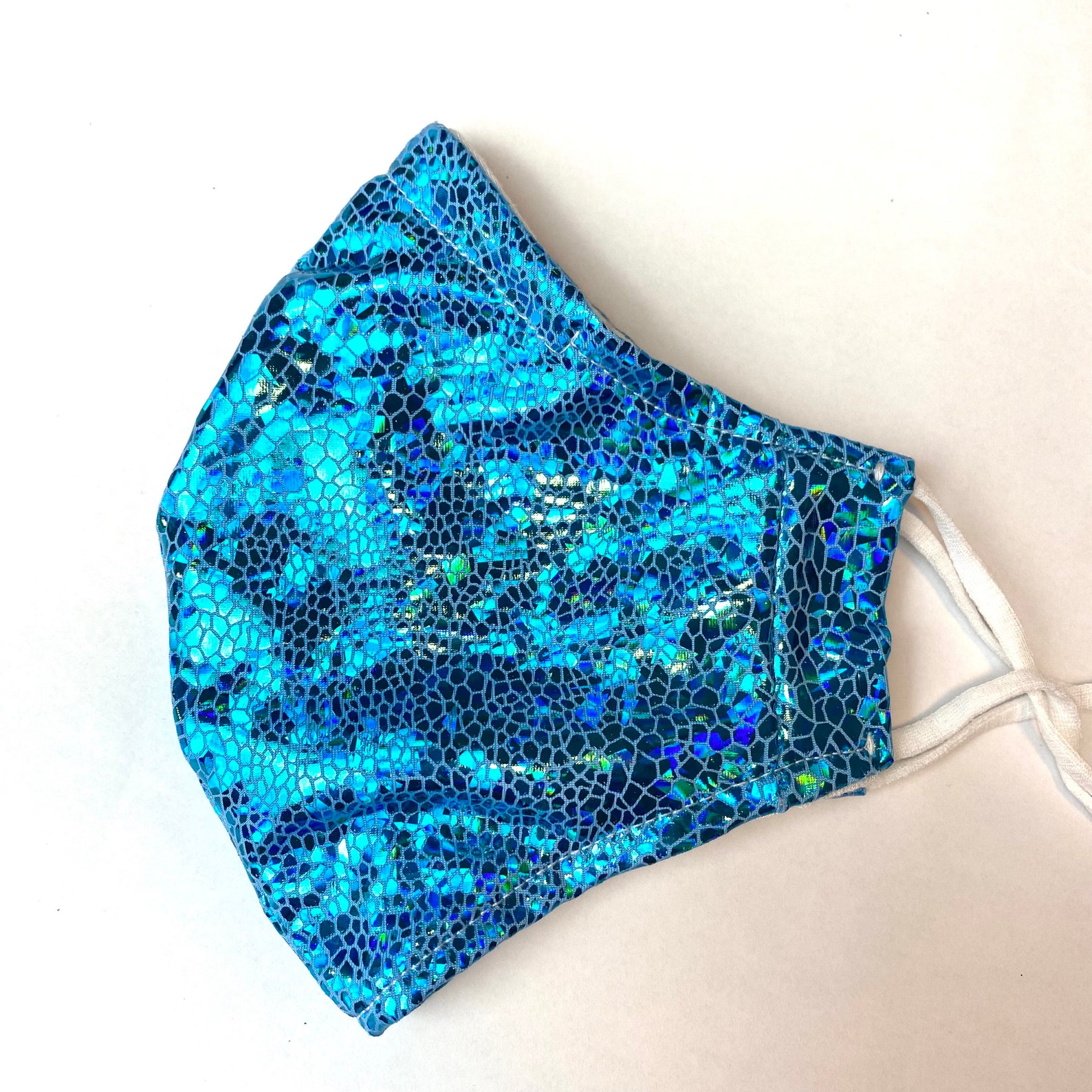 Holographic Iridescent Dressy Face Mask With Nose Wire and - Etsy