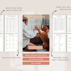 Dog Planner Printable, Digital Planners for Goodnotes, Dog Health Care ...