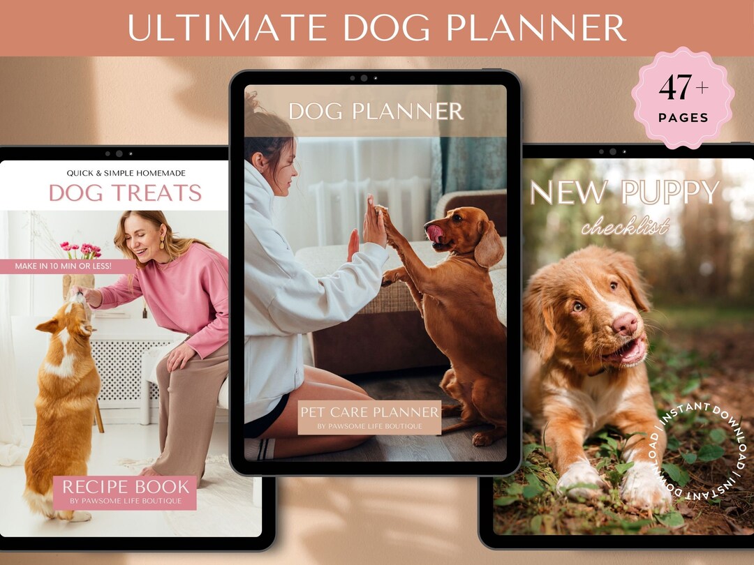 Dog Planner Printable, Digital Planners for Goodnotes, Dog Health Care ...