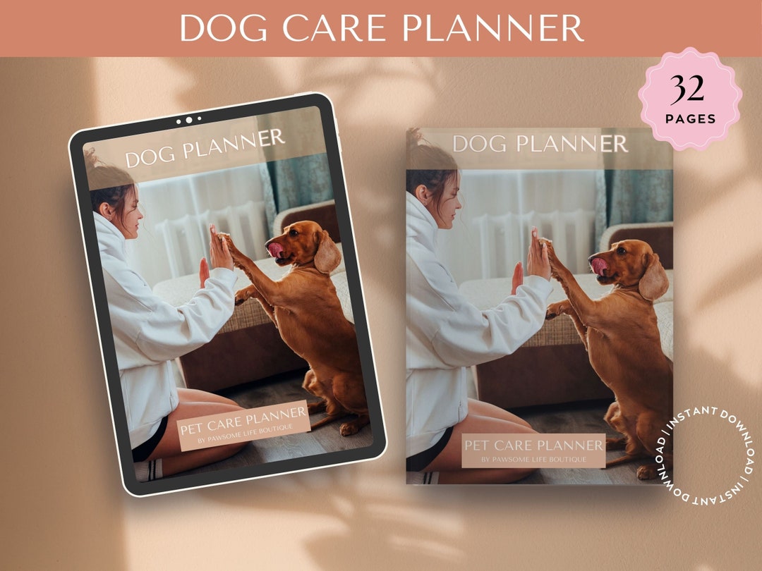 Dog Planner Printable, Digital Planners for Goodnotes, Dog Health Care ...