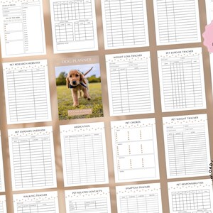 Dog Planner Printable, Digital Planners for Goodnotes, Dog Health Care ...