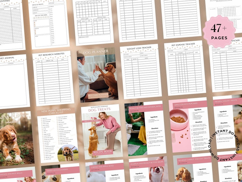 Dog Planner Printable, Digital Planners for Goodnotes, Dog Health Care ...