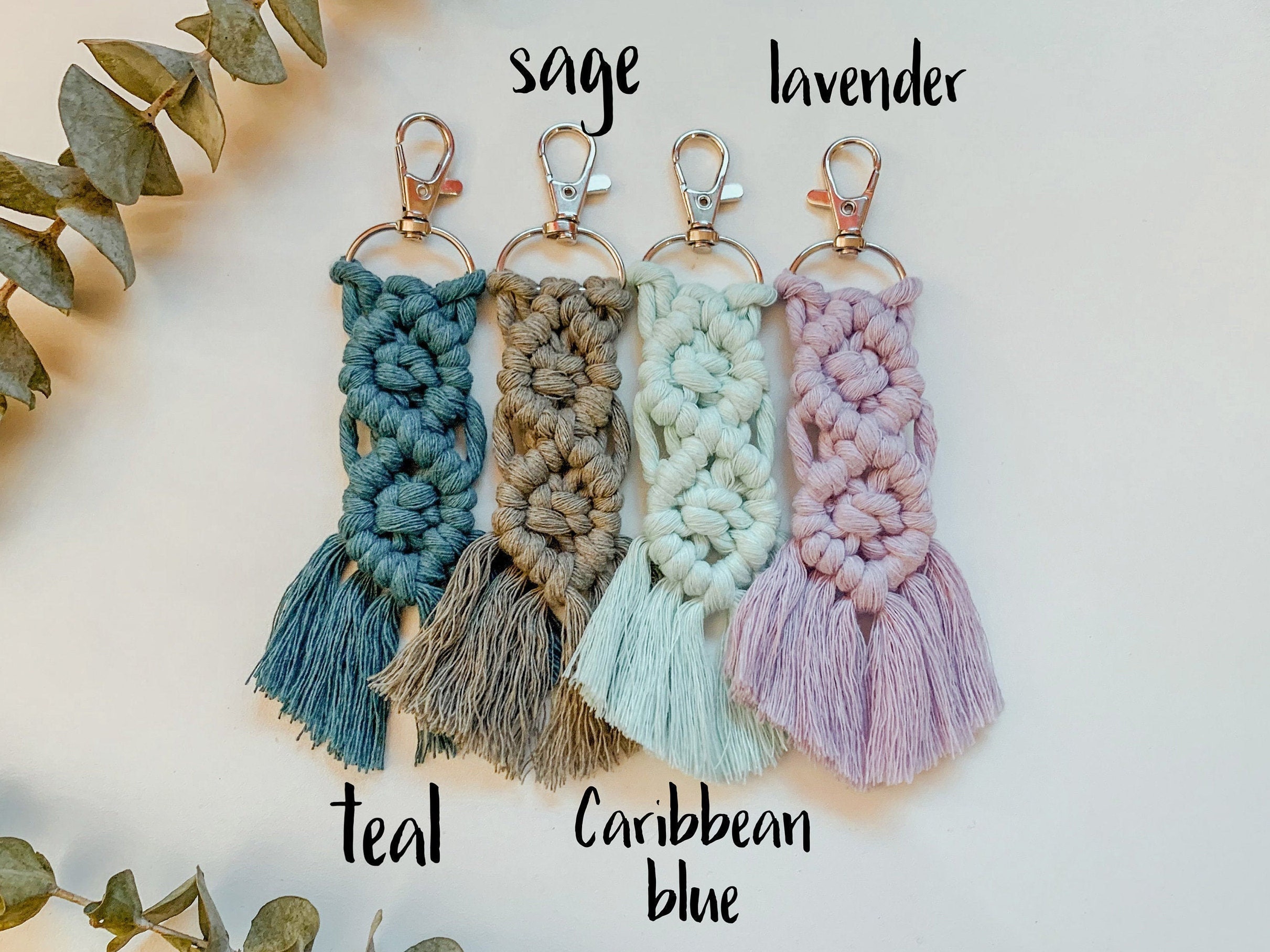 The Verity Macrame Keychain | Etsy