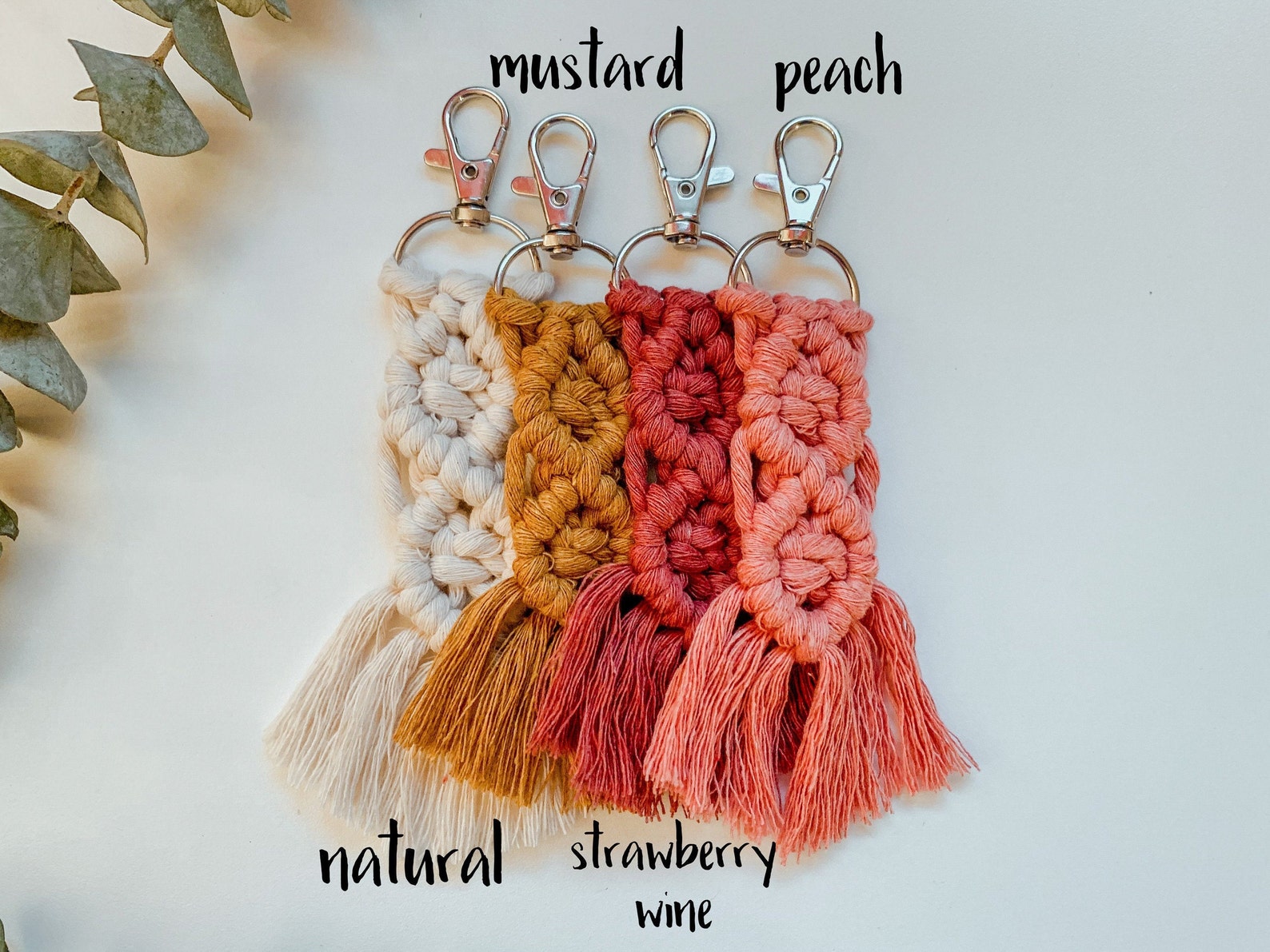 The Verity Macrame Keychain | Etsy