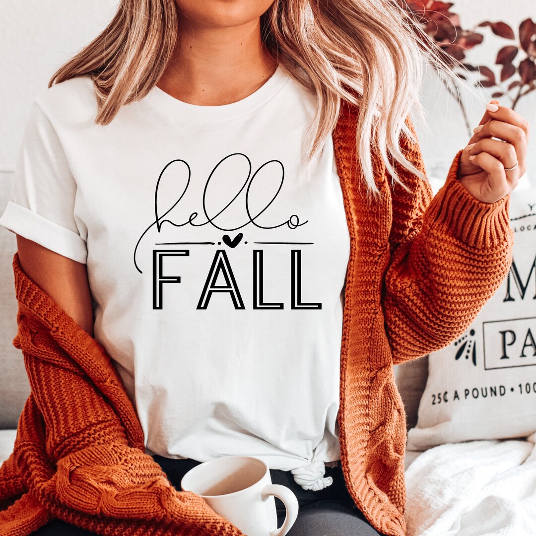 Fall Shirt, Fall Tshirt, Hello Fall Shirt, Hello Fall T-shirt, Hello ...