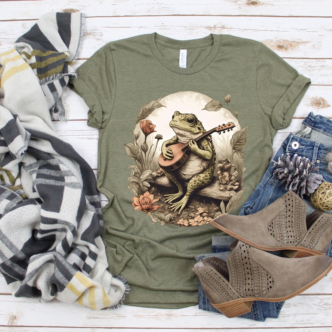 Cottage Core Frog, Cottagecore Shirt, Aesthetic Frog Shirt, Goblincore ...