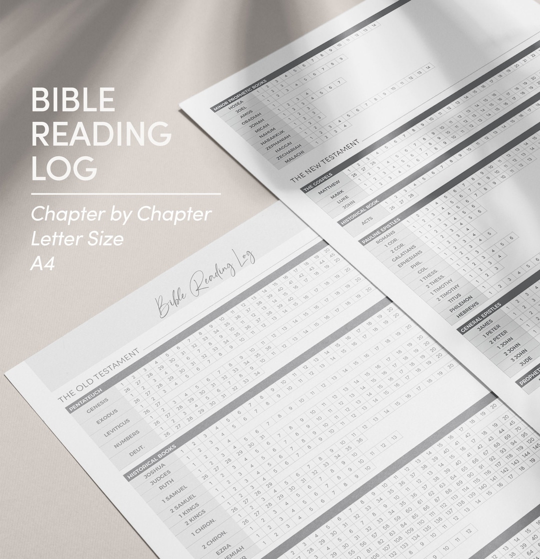 Bible Reading Log, PRINTABLE, Bible Reading Tracker, Daily Bible Log ...