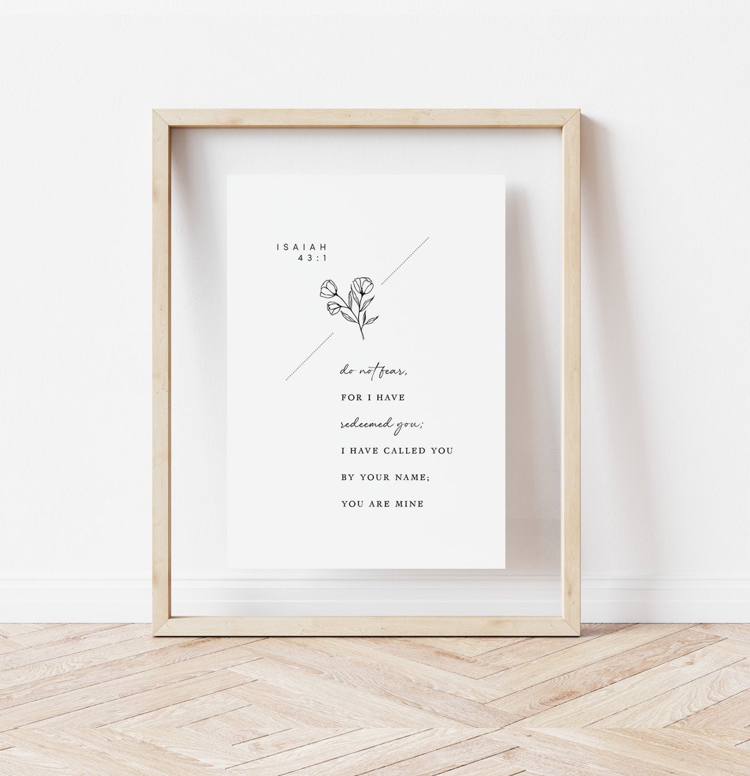 Isaiah 43:1 Wall Art, Easter Bible Verse Wall Art Printable, Scripture ...