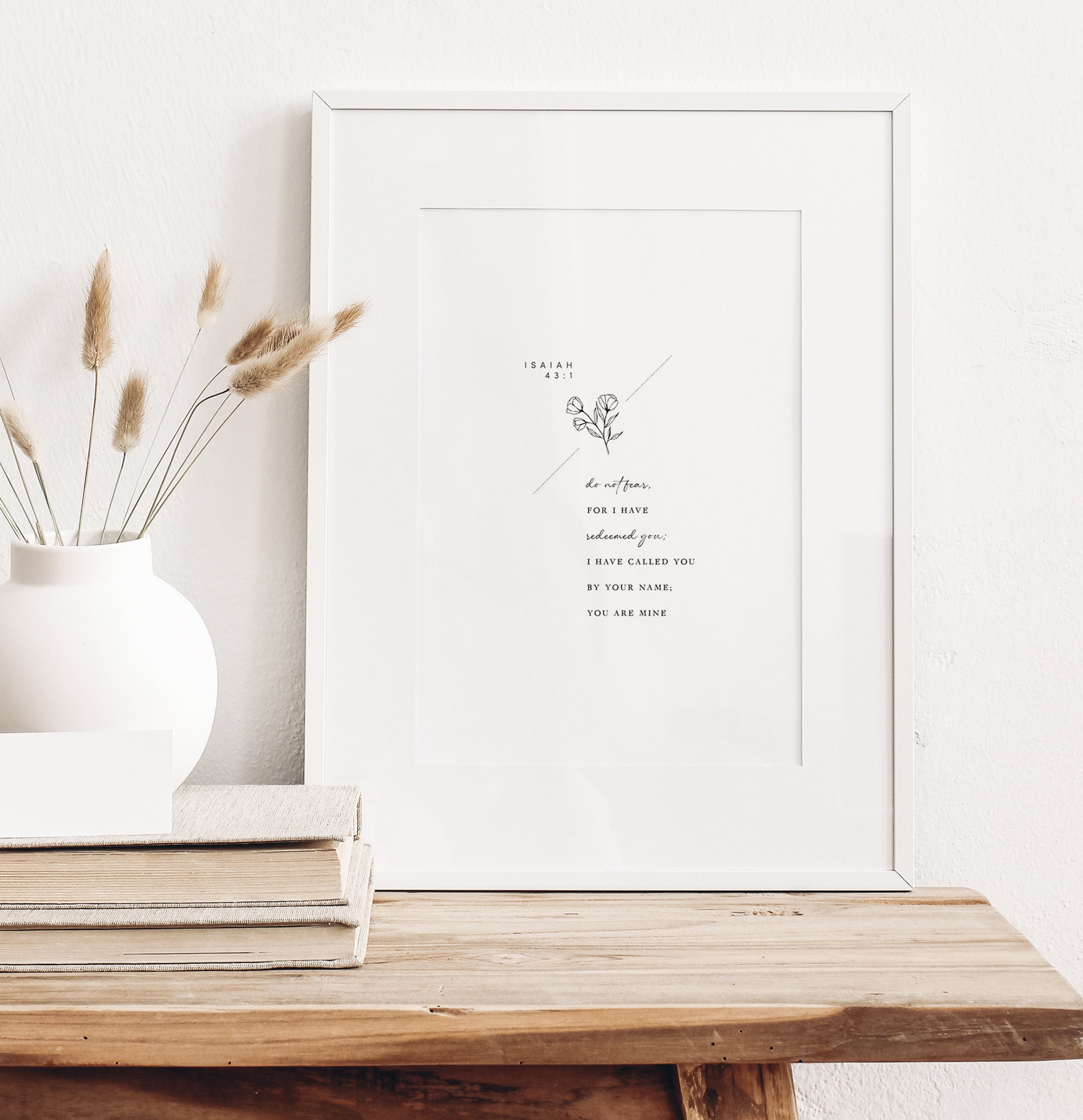 Isaiah 43:1 Wall Art, Easter Bible Verse Wall Art Printable, Scripture ...