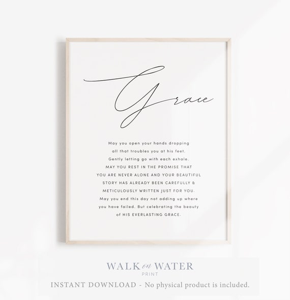 Grace Wall Art Grace Wall Decor Printable Wall Art Modern - Etsy