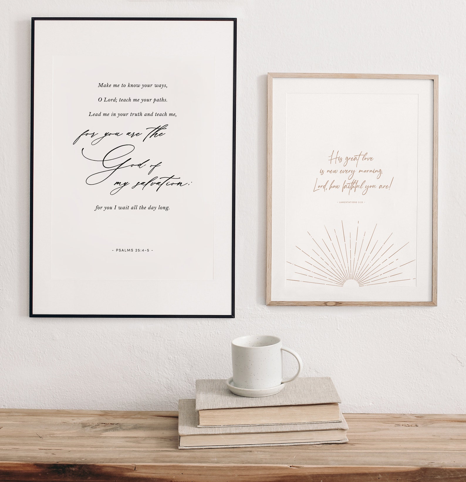 Psalms 25:4-5 Wall Art Handwritten Bible Verse Art Scripture - Etsy