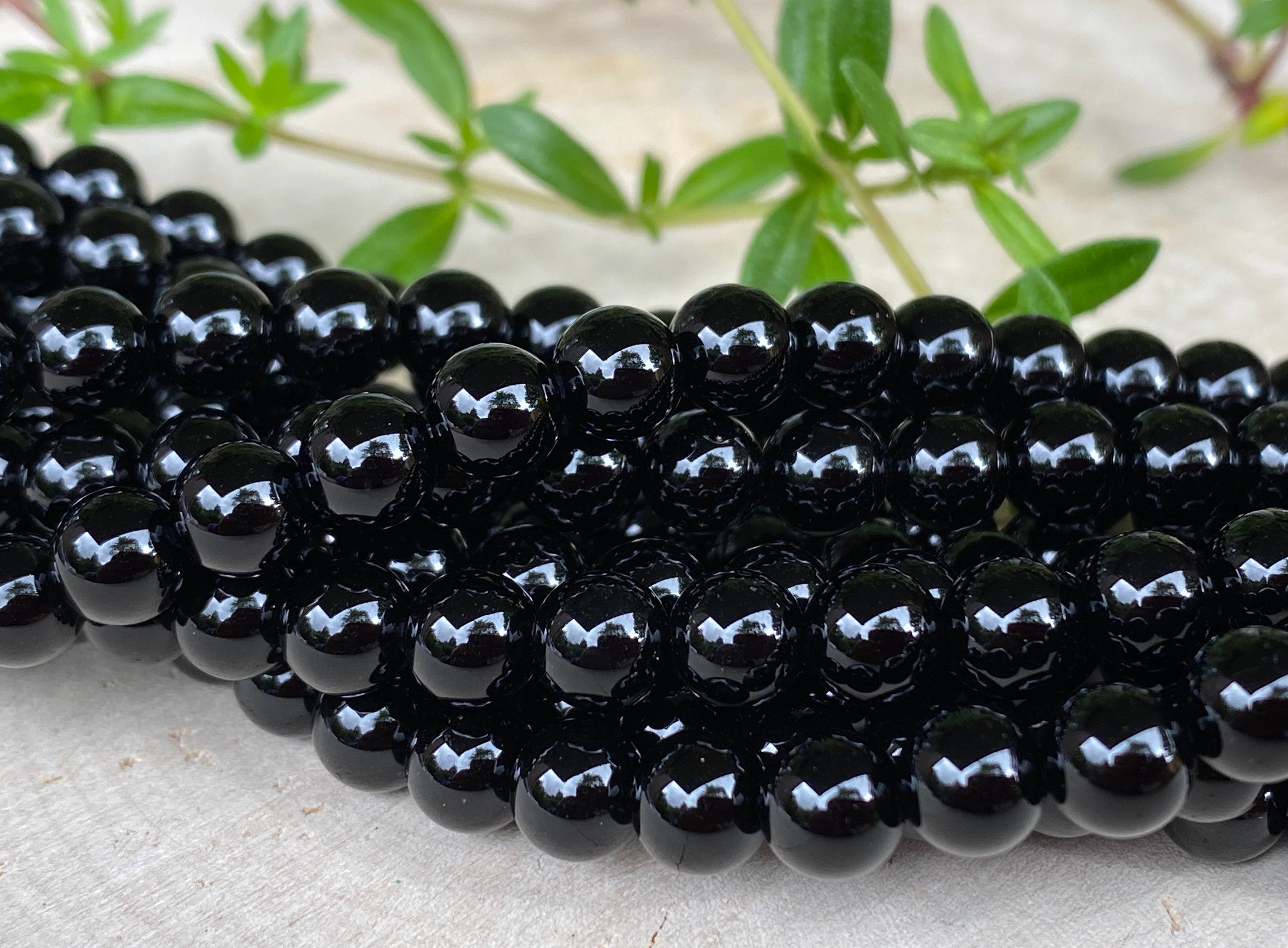Onyx Beads 4mm 6mm Strand - Etsy