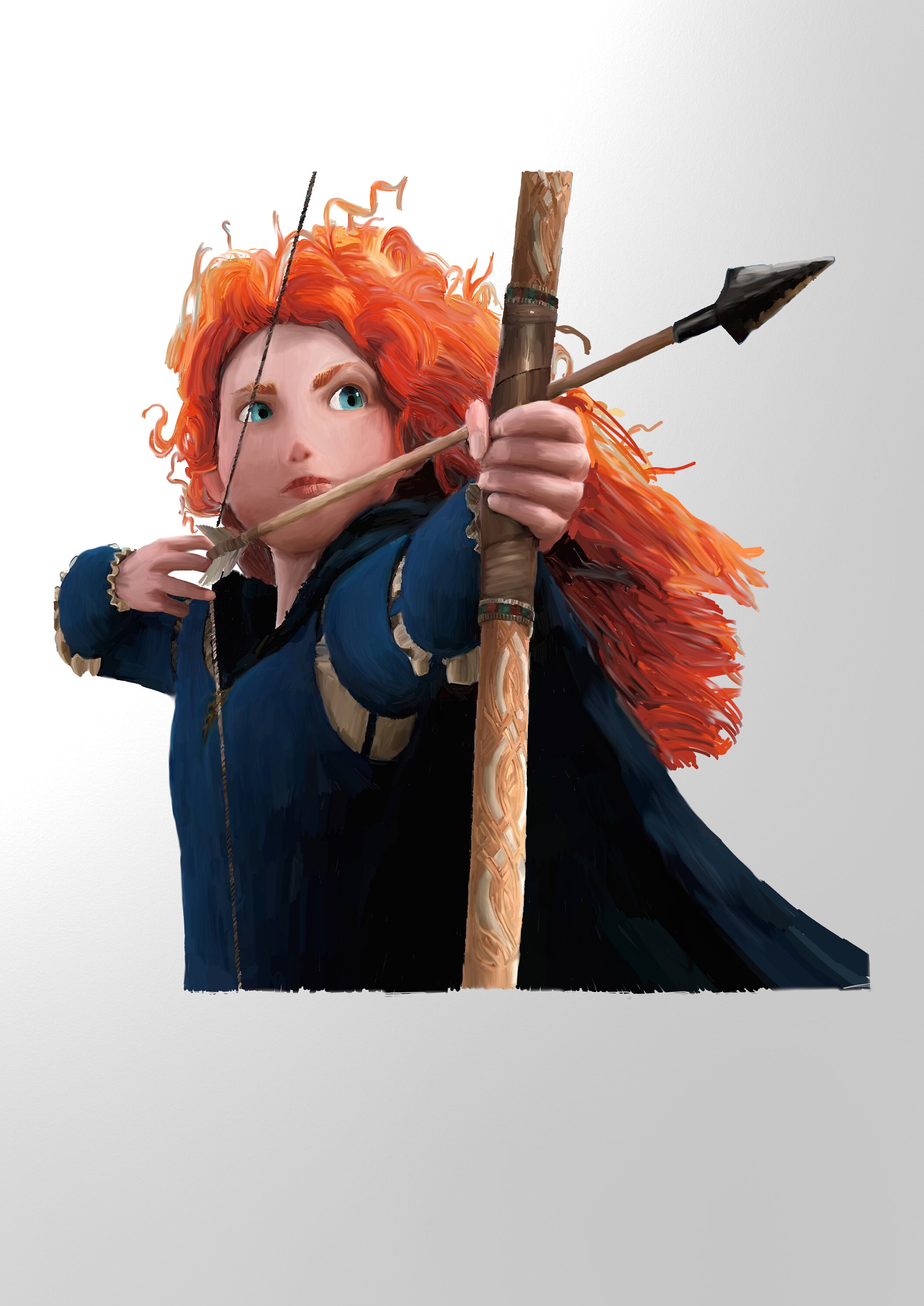 Digital Drawing of Merida From Brave PNG - Etsy
