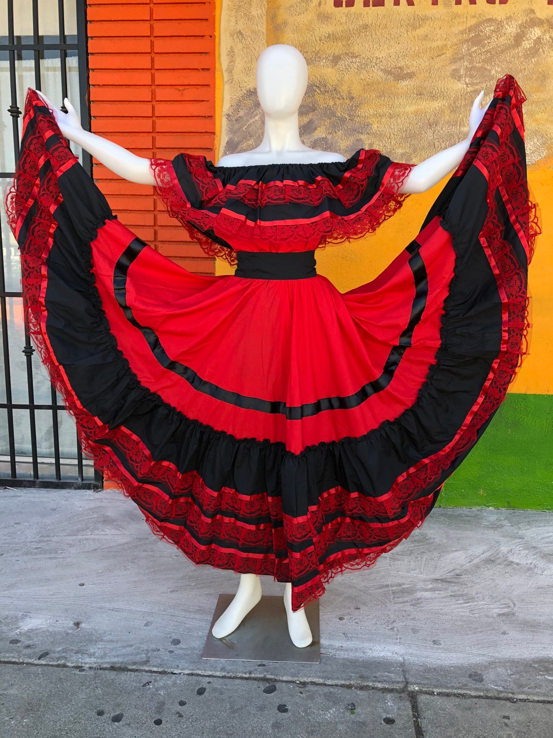 Catrina Dress, Day of the Dead, Mexican Dress, Off-the-shoulder Mexican ...