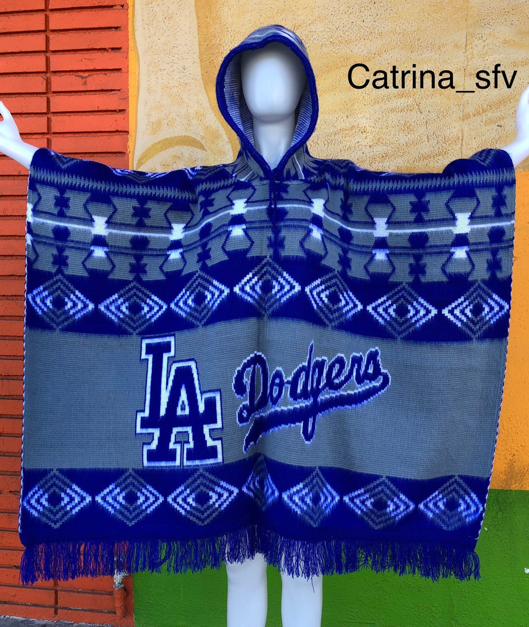 Los Angeles Poncho, Hooded Poncho, Alpaca Poncho, Handmade Poncho One ...
