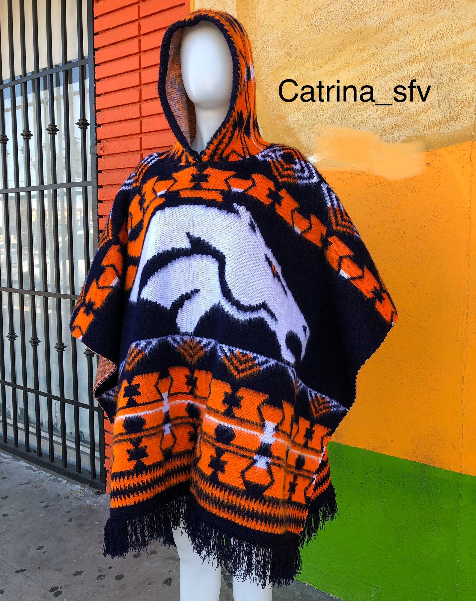 DENVER BRONCOS Broncos' gabán Broncos poncho Broncos | Etsy