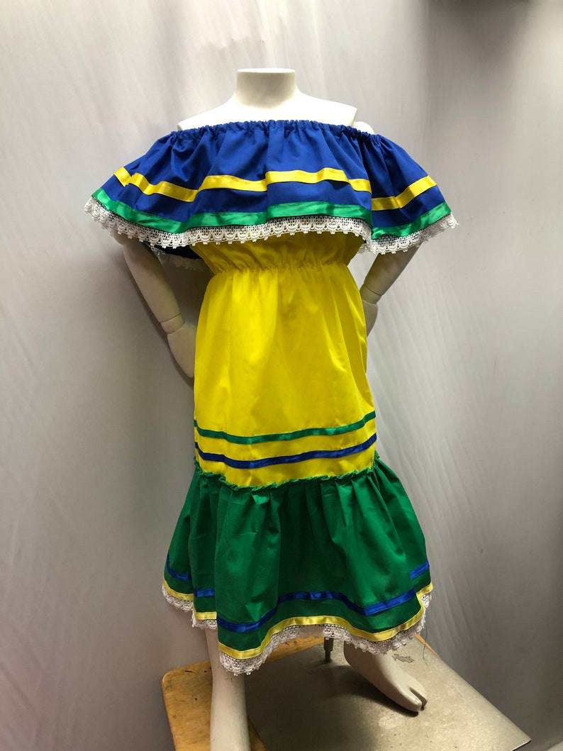 Brazil Dress Brazilian Dress off the Shoulder Brasil Dress - Etsy