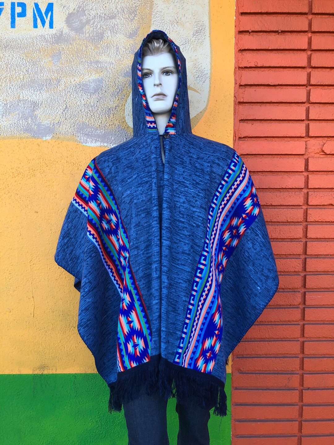 Poncho With Hood, Indigenous Poncho, Artisanal Poncho, Peruvian Poncho ...