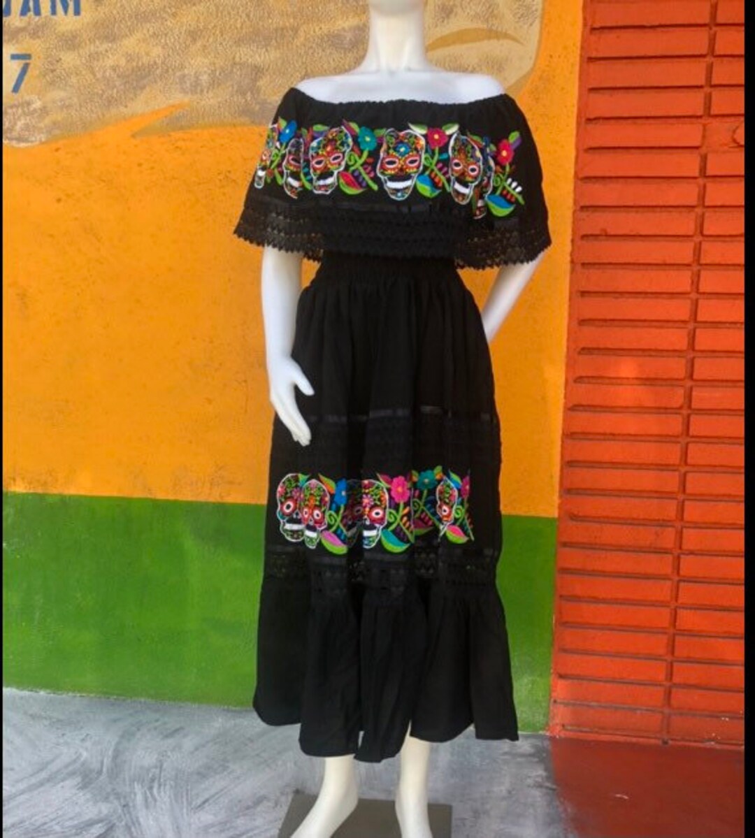 Skull Dress Catrina Dress Death Dress Day of the Dead - Etsy