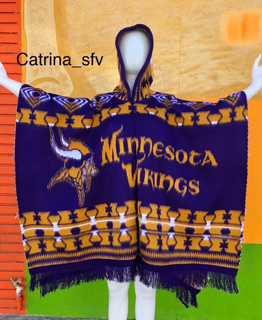Minnesota Poncho, Sports Poncho, Football Team Poncho, Minnesota Craft ...