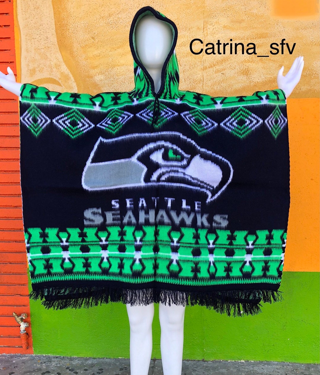 Seattle Poncho, Seattle Poncho, Seattle Overcoat, Hooded Poncho ...