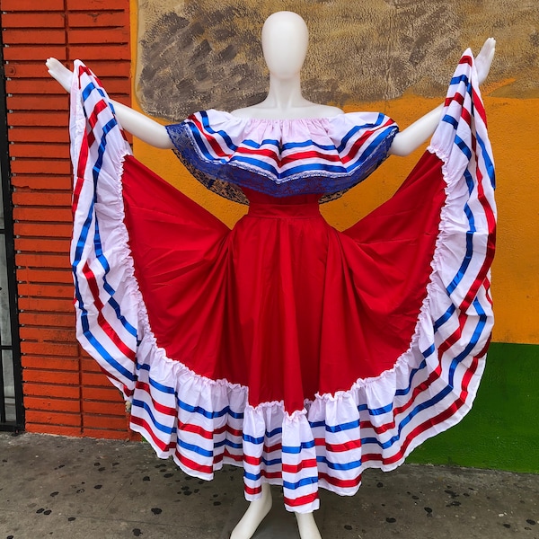 Traditional Puerto Rican Bomba Dress - Etsy
