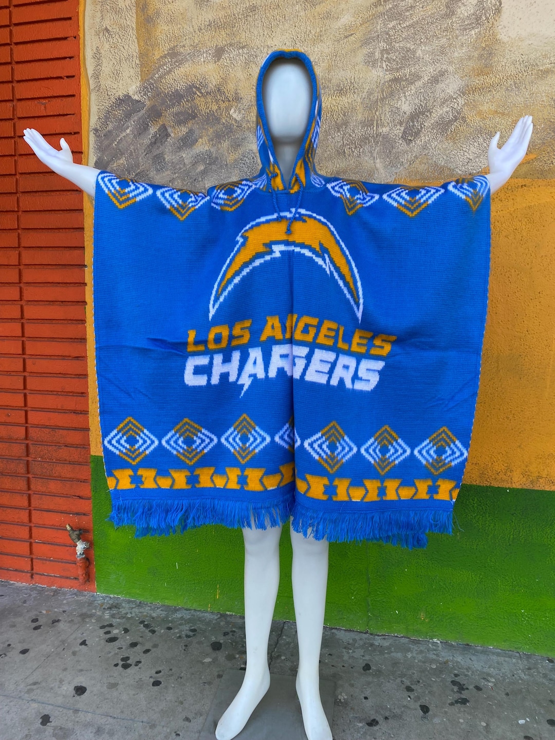 Los Angeles Poncho, Sports Poncho, Hooded Poncho, Handmade Poncho ...