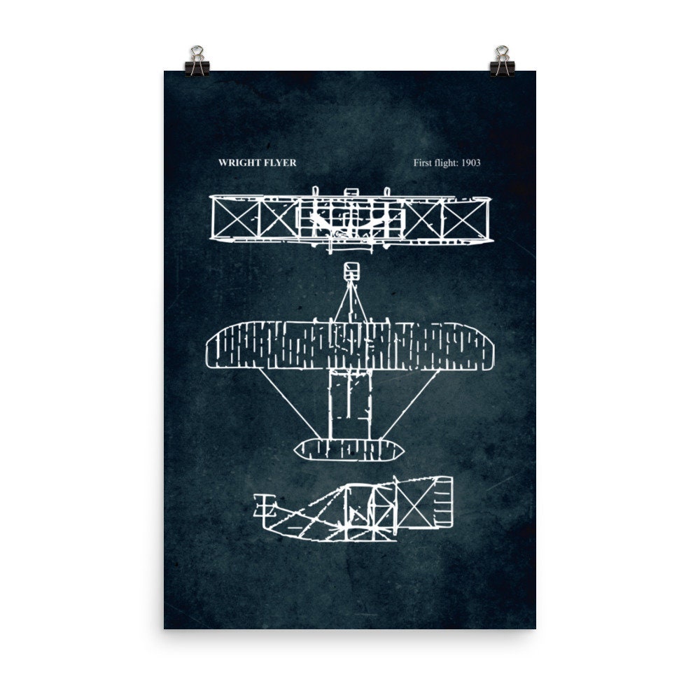 1903 Wright Brothers Airplane Blueprint