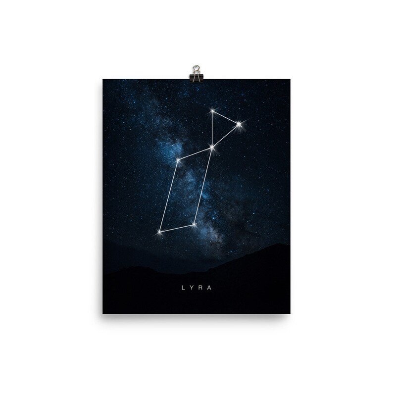 Lyra Constellation / Constellation Poster / Constellation Home Decor ...