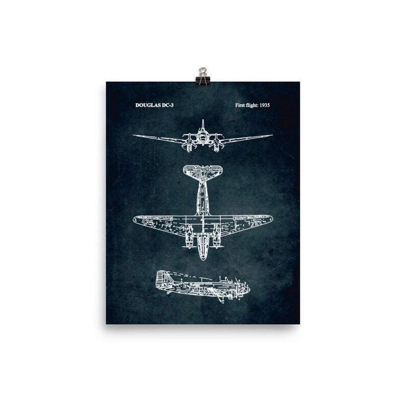 DOUGLAS DC-3 First Flight 1935 / Airplane Pilot Aircraft | Etsy