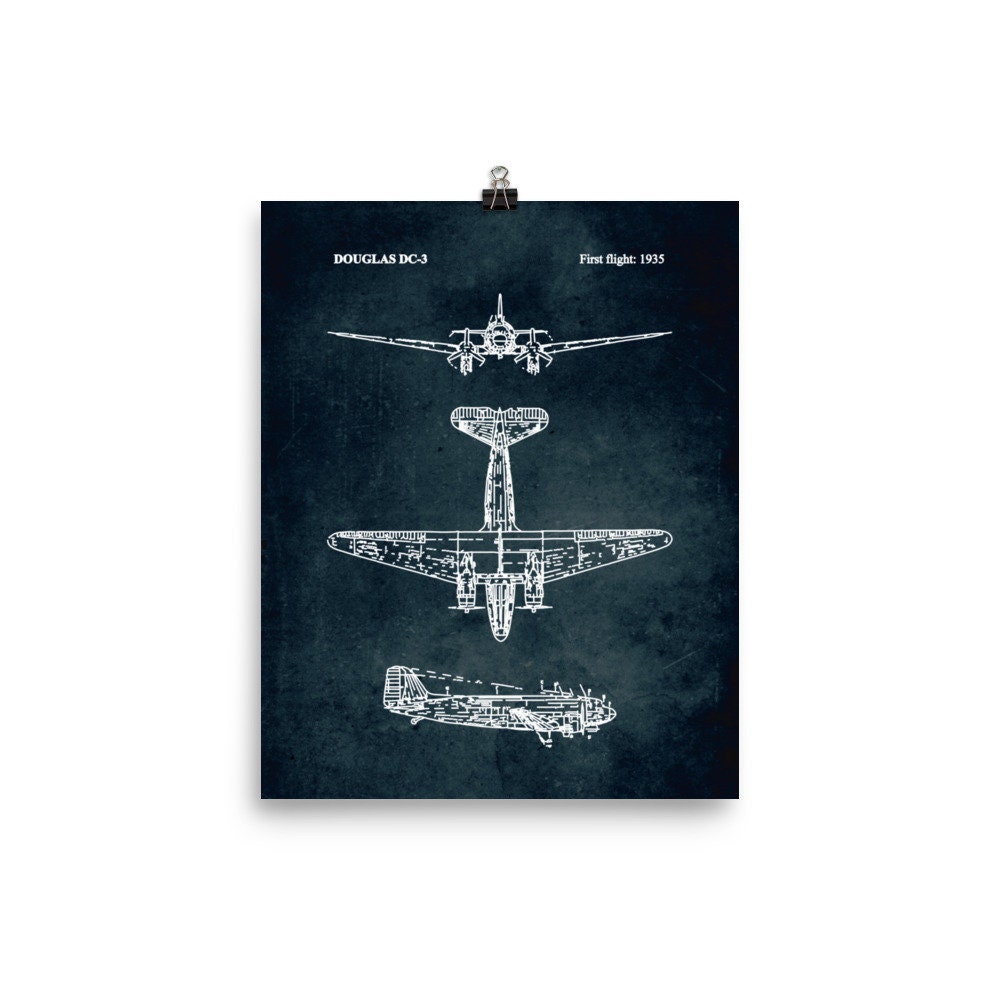 DOUGLAS DC-3 First Flight 1935 / Airplane Pilot Aircraft - Etsy