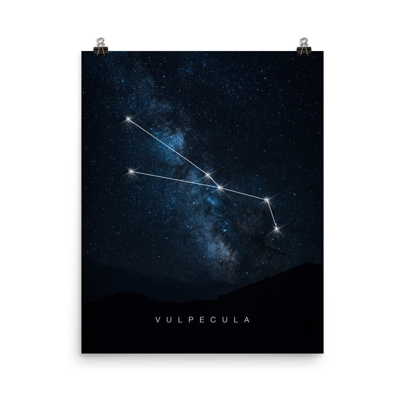 Vulpecula fox Constellation / Constellation Print / Constellation Home ...