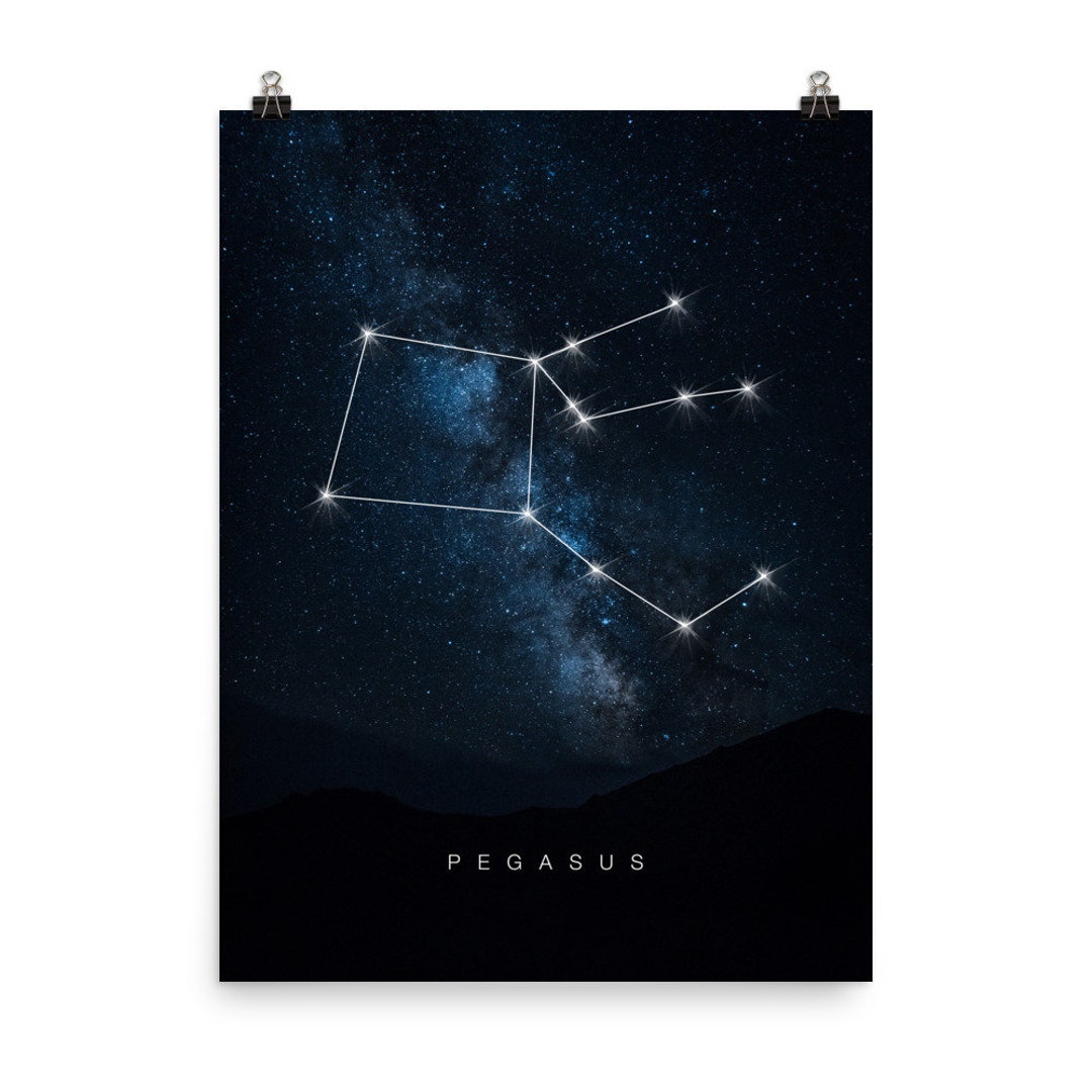Pegasus Constellation / Constellation Poster / Constellation Home Decor ...