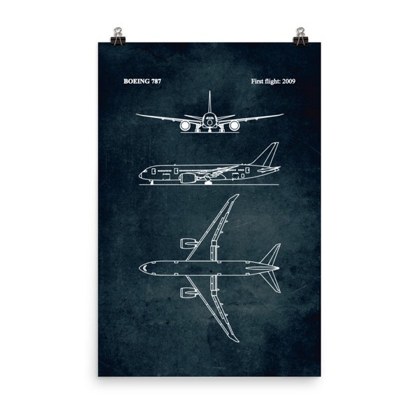 Boeing 787 Blueprint - Etsy