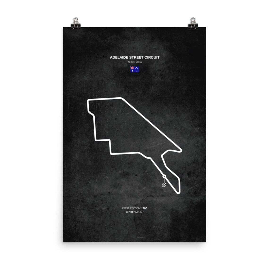 Adelaide Street Circuit Australia / Racing Circuit Poster / - Etsy